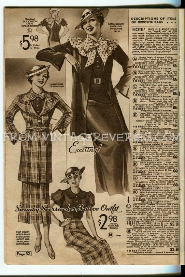 1935 Summer Dress Fashions