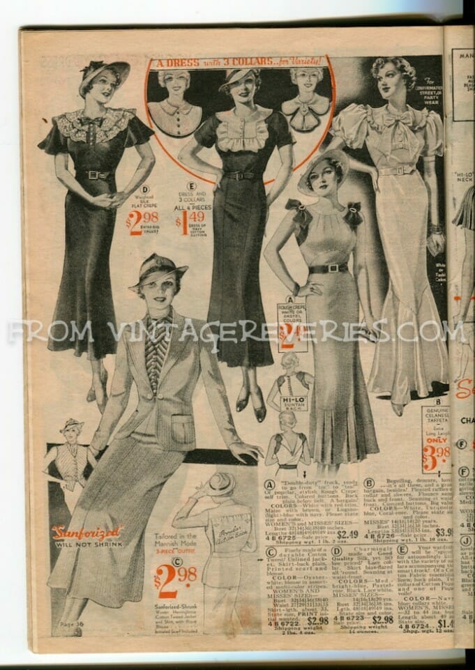 1935 Women's Dresses and Fashion