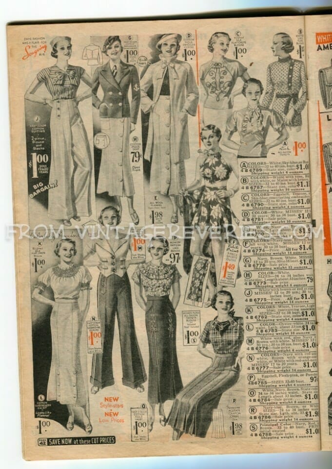 1935 Women's Dresses and Fashion
