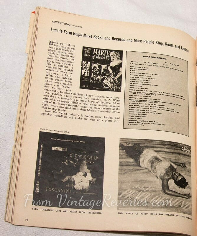 Pinups on billboards, book covers, and record covers.