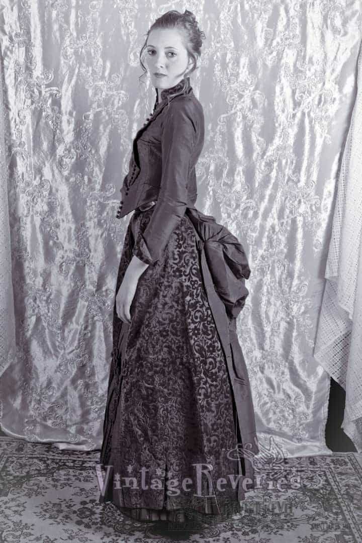 1880s tea gown and going away outfit